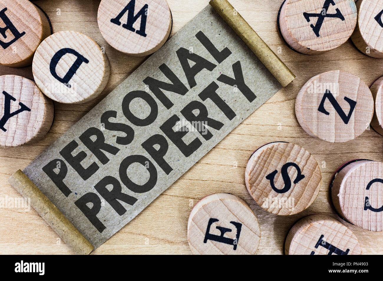 Text sign showing Personal Property. Conceptual photo Things that you ...
