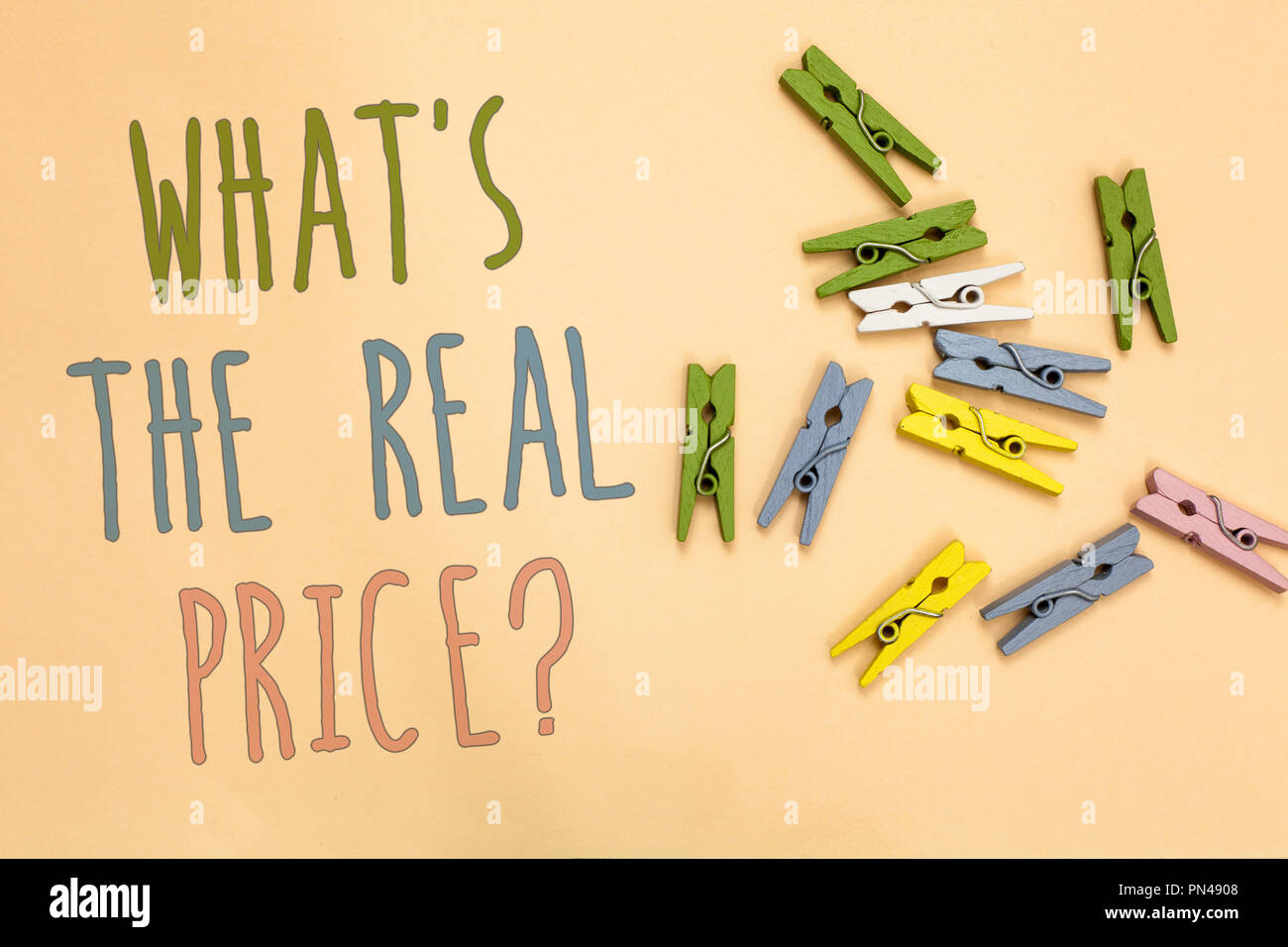 Text sign showing What s is The Real Price question. Conceptual photo ...