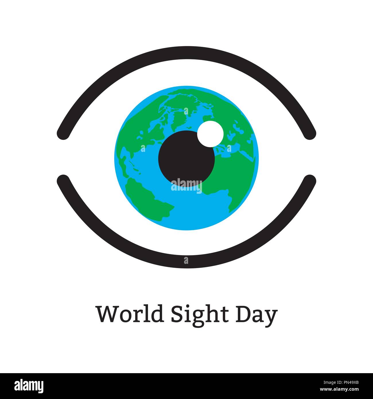 World Sight Day. Concept of a holiday of health. Symbolic image of the ...