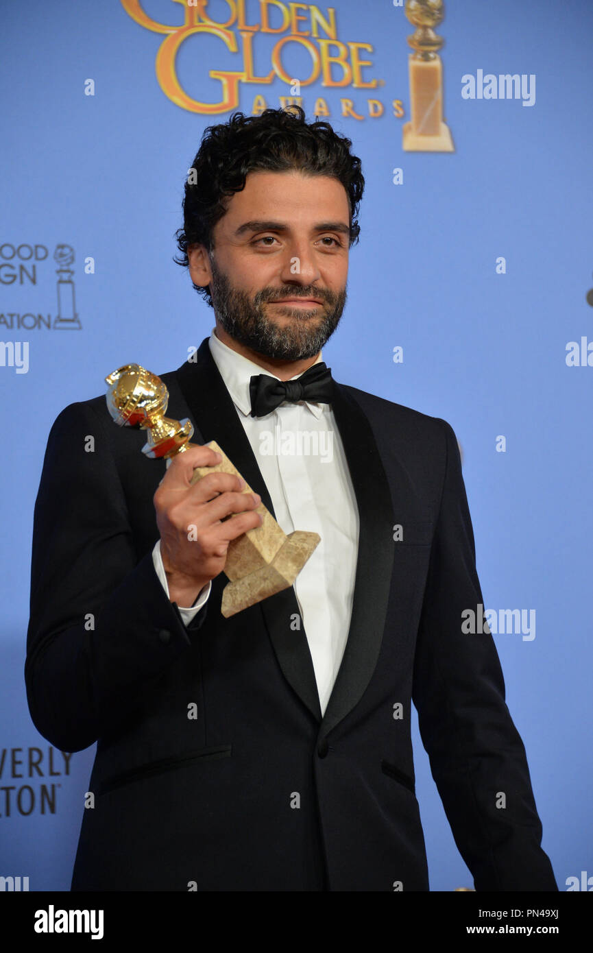 OsCA r Isaac at the 73rd Annual Golden Globe Awards at the Beverly ...