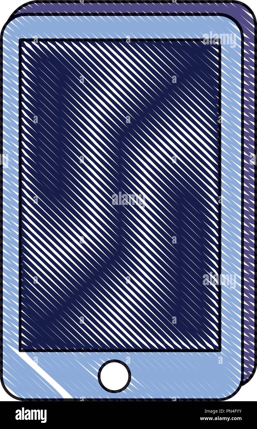 grated electronic screen smartphone digital technology Stock Vector ...