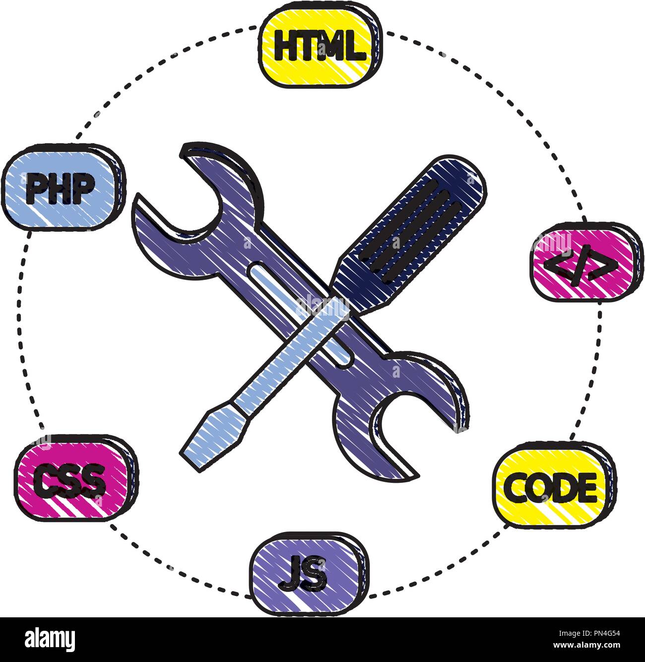 grated industry equipments and data programing code Stock Vector Image & Art - Alamy