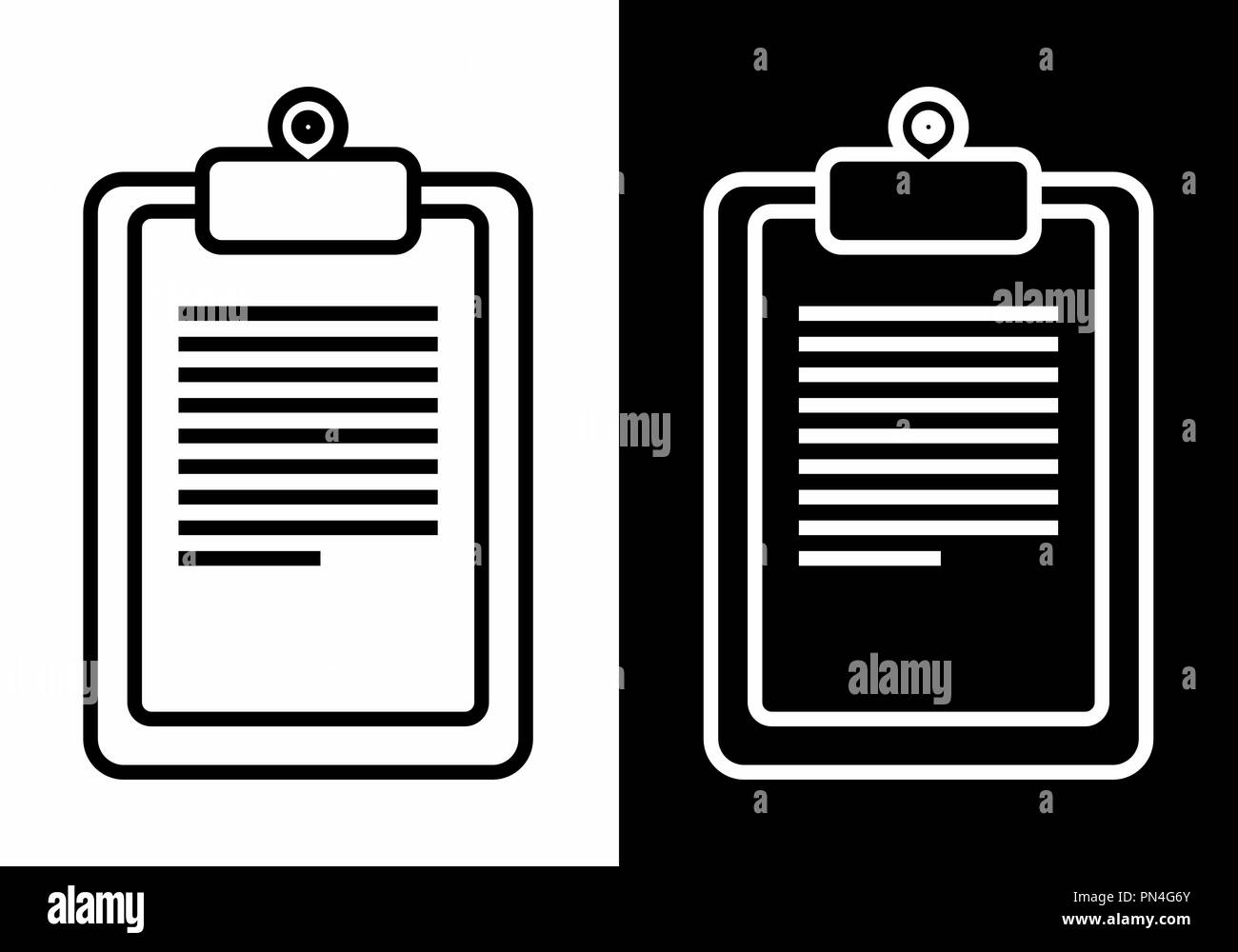 Paper clipboard icons Stock Vector Image & Art - Alamy