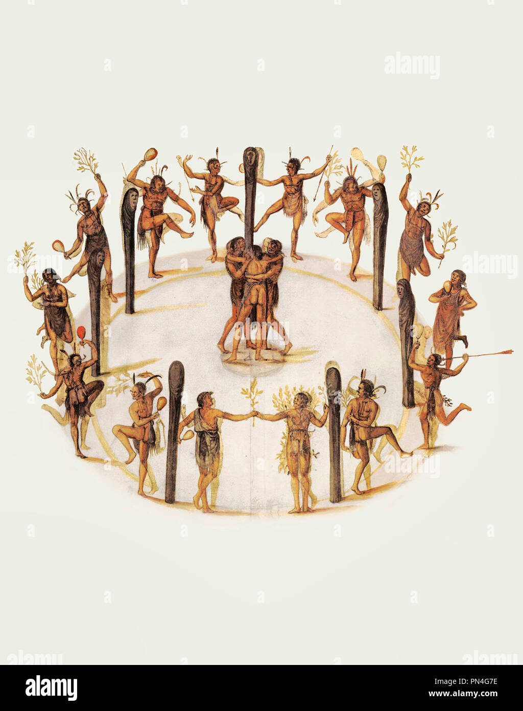 Secotan indians dancing hi-res stock photography and images - Alamy