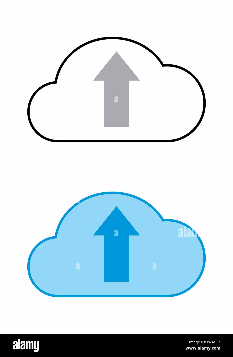 Upload cloud icon Stock Vector Image & Art - Alamy