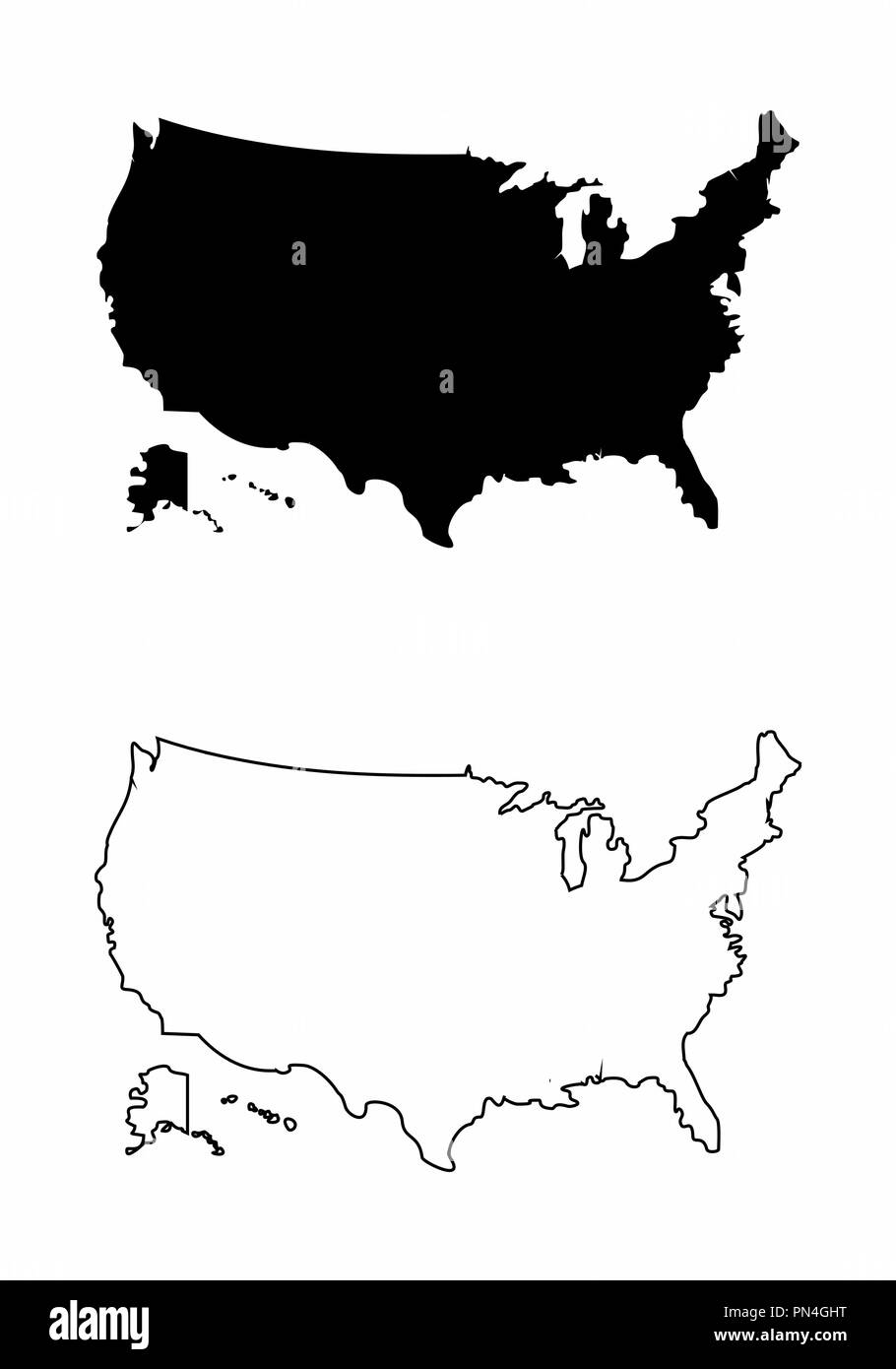 Maps of the USA Stock Vector Image & Art - Alamy