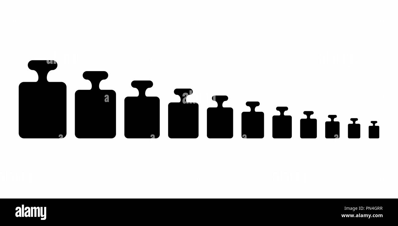 Set of weights illustration Stock Vector Image & Art - Alamy