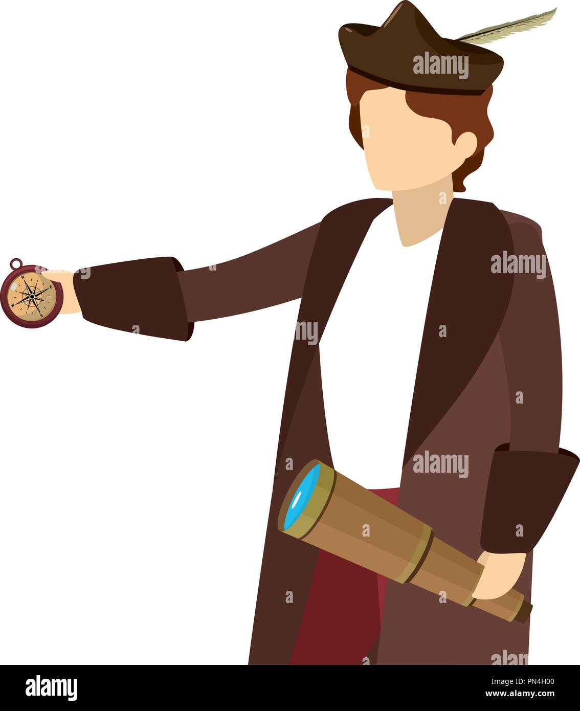 Compass with columbus Stock Vector Images - Alamy