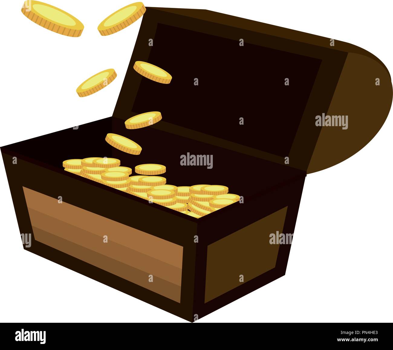 Treasure chest gold jewels Stock Vector Images - Alamy