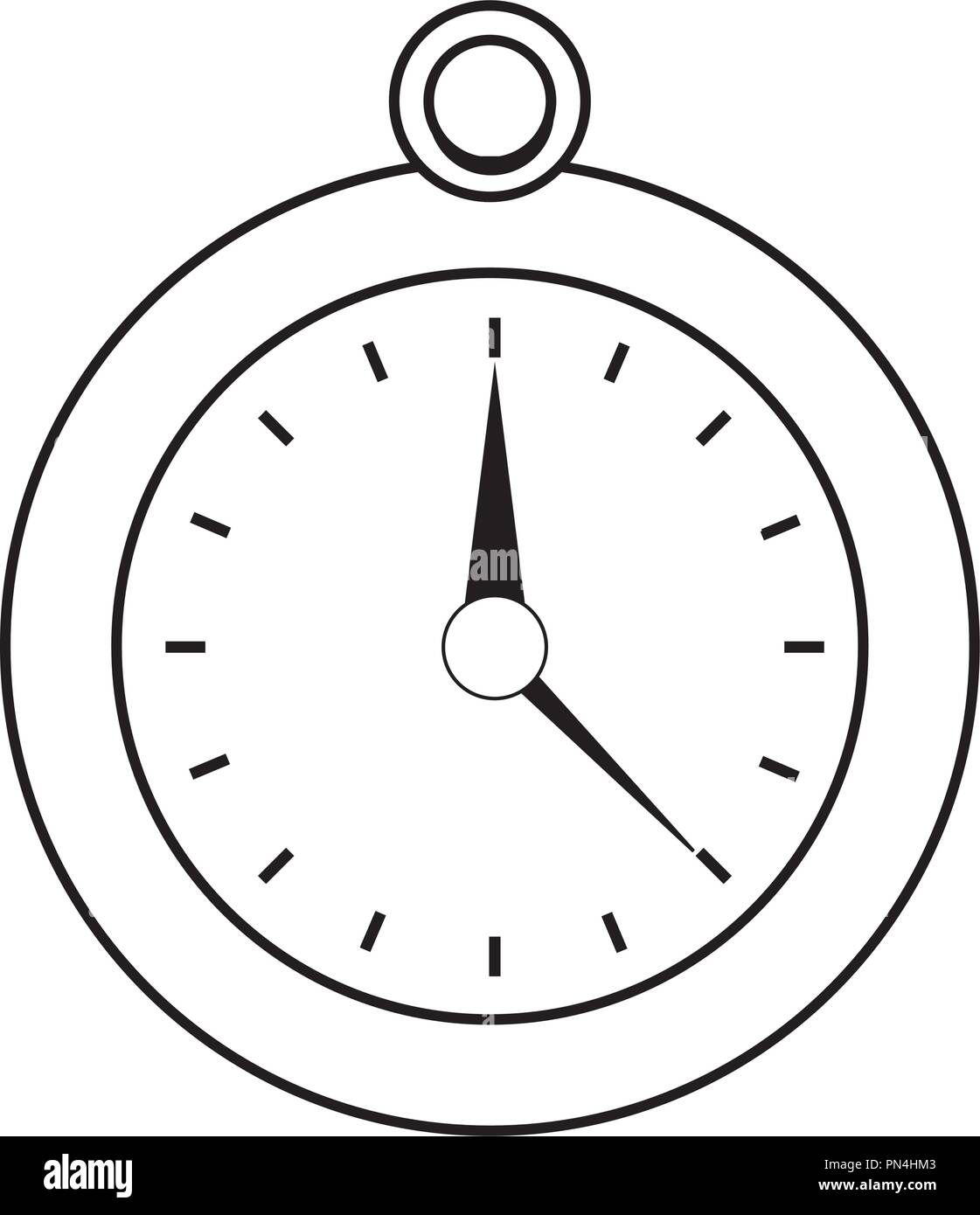 outline luxury pocket watch object style Stock Vector Image & Art - Alamy