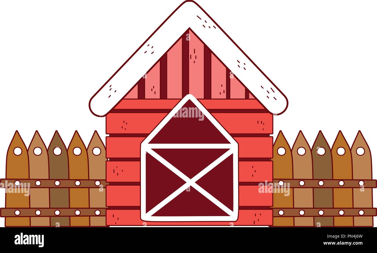 farm house with wooden fence texture Stock Vector Image & Art - Alamy