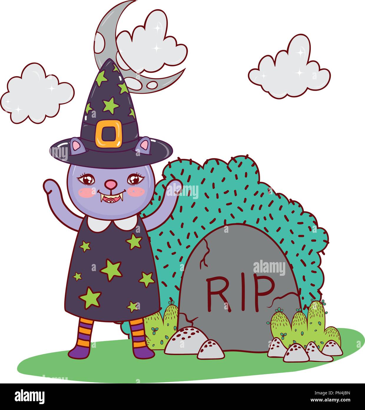 Wearing cat mask Stock Vector Images - Alamy