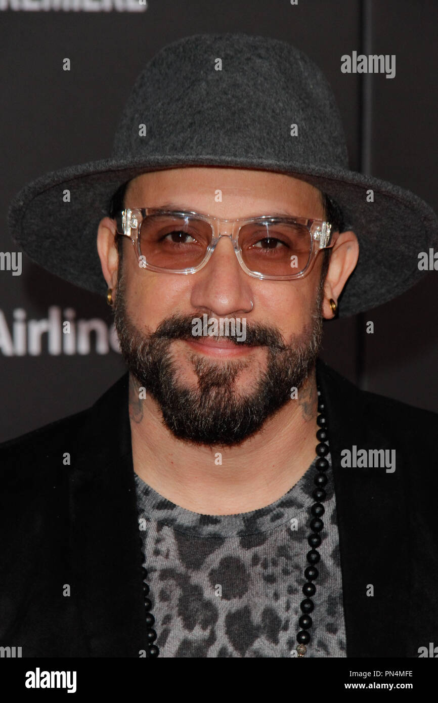 A. J. McLean at the Premiere of Disney's "The Finest Hours" held at the ...