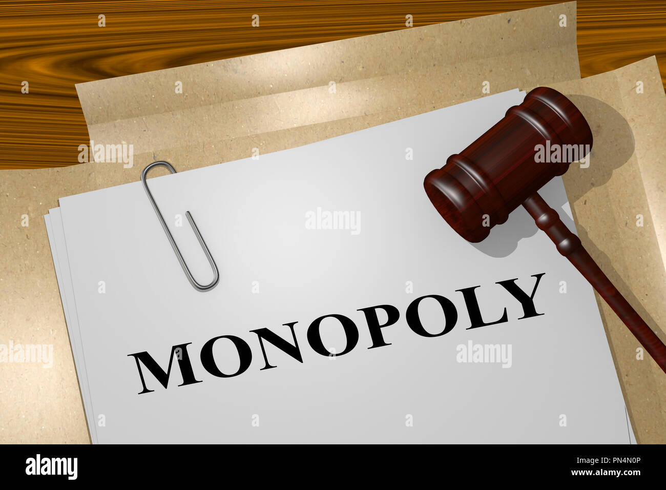 3D illustration of MONOPOLY title on legal document Stock Photo - Alamy