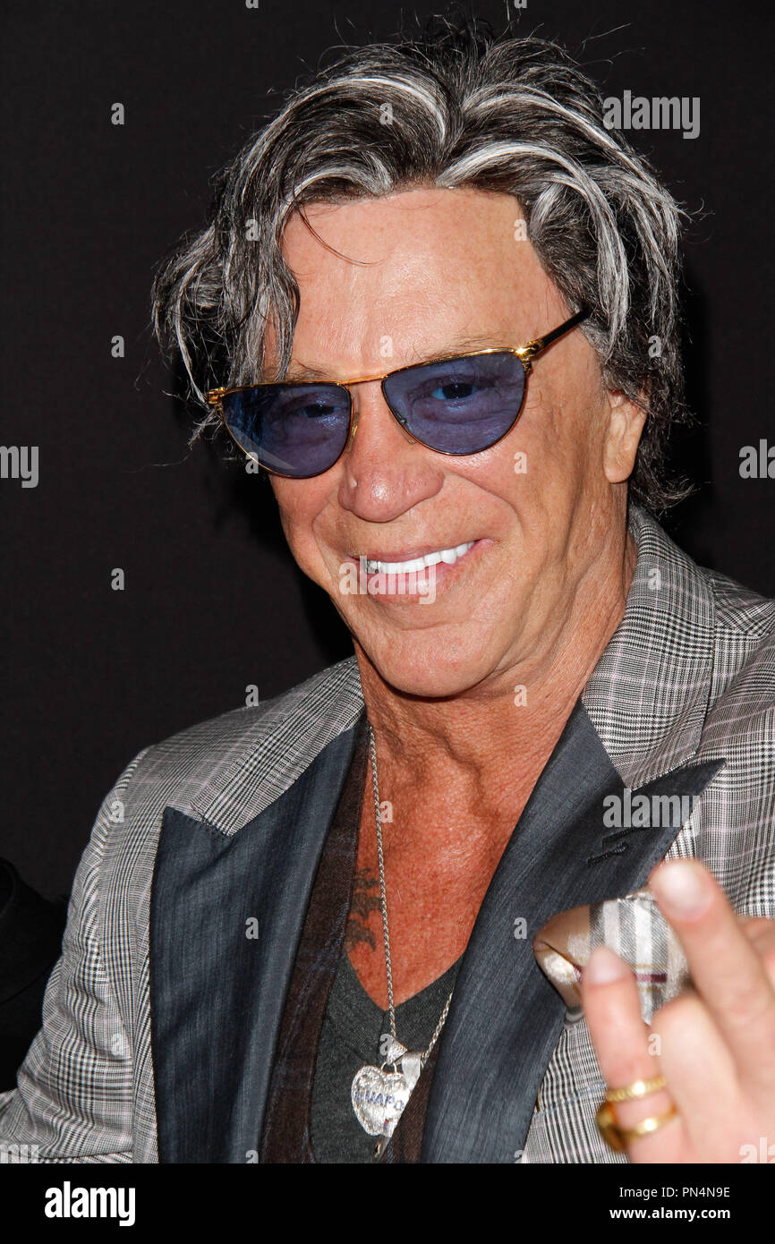 Mickey Rourke at the premiere of Open Road's "Triple 9" held at Regal ...
