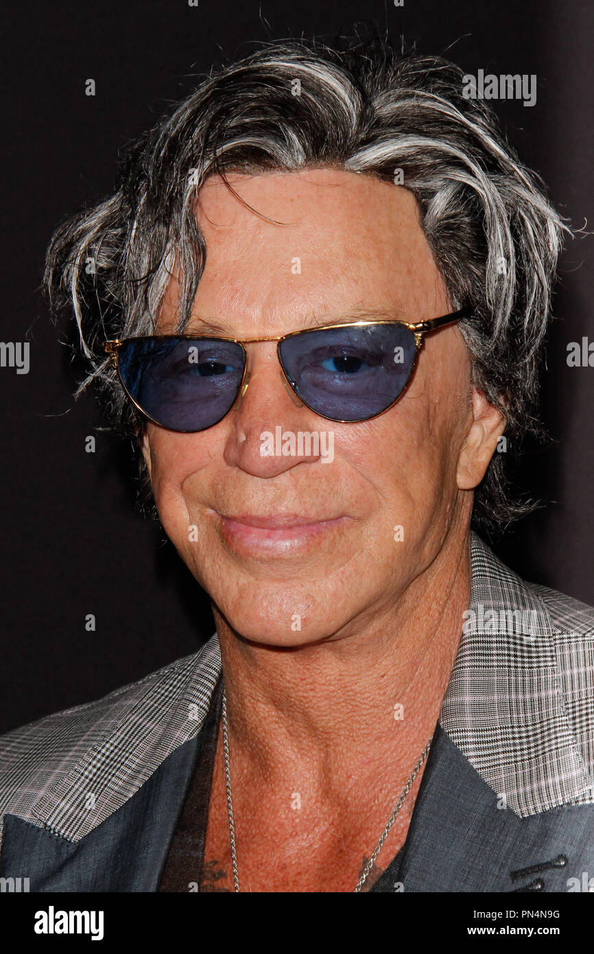 Mickey Rourke at the premiere of Open Road's "Triple 9" held at Regal ...
