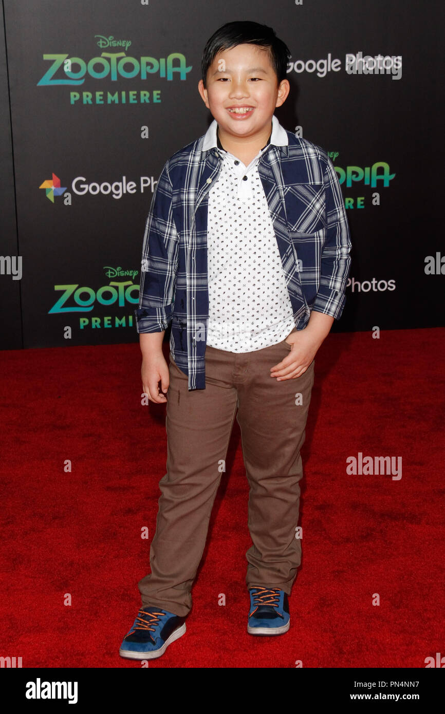 Albert Tsai at the Premiere of Walt Disney Animation Studios' "Zootopia ...