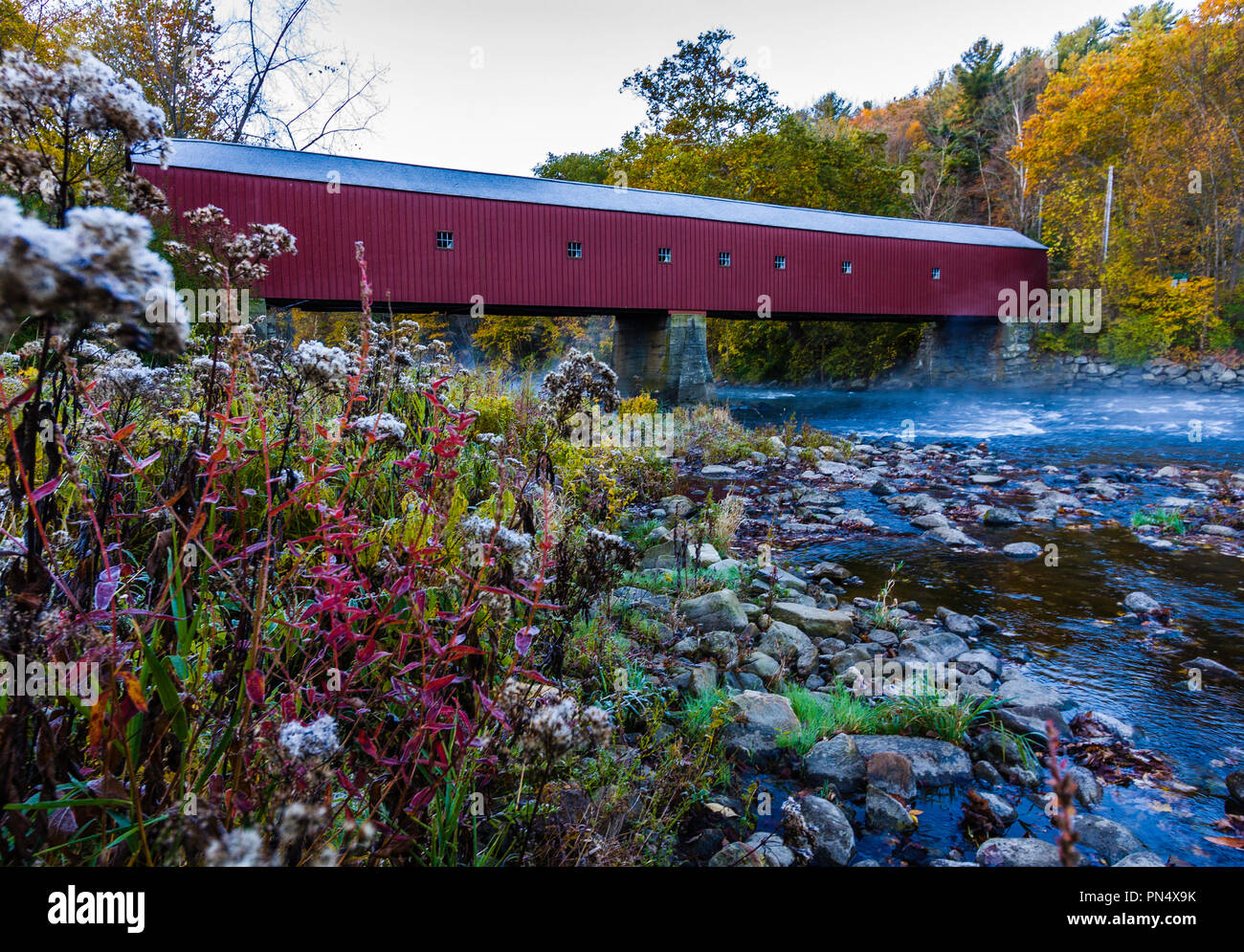 Covered Bridge West Cornwall, Connecticut, USA Stock Photo - Alamy