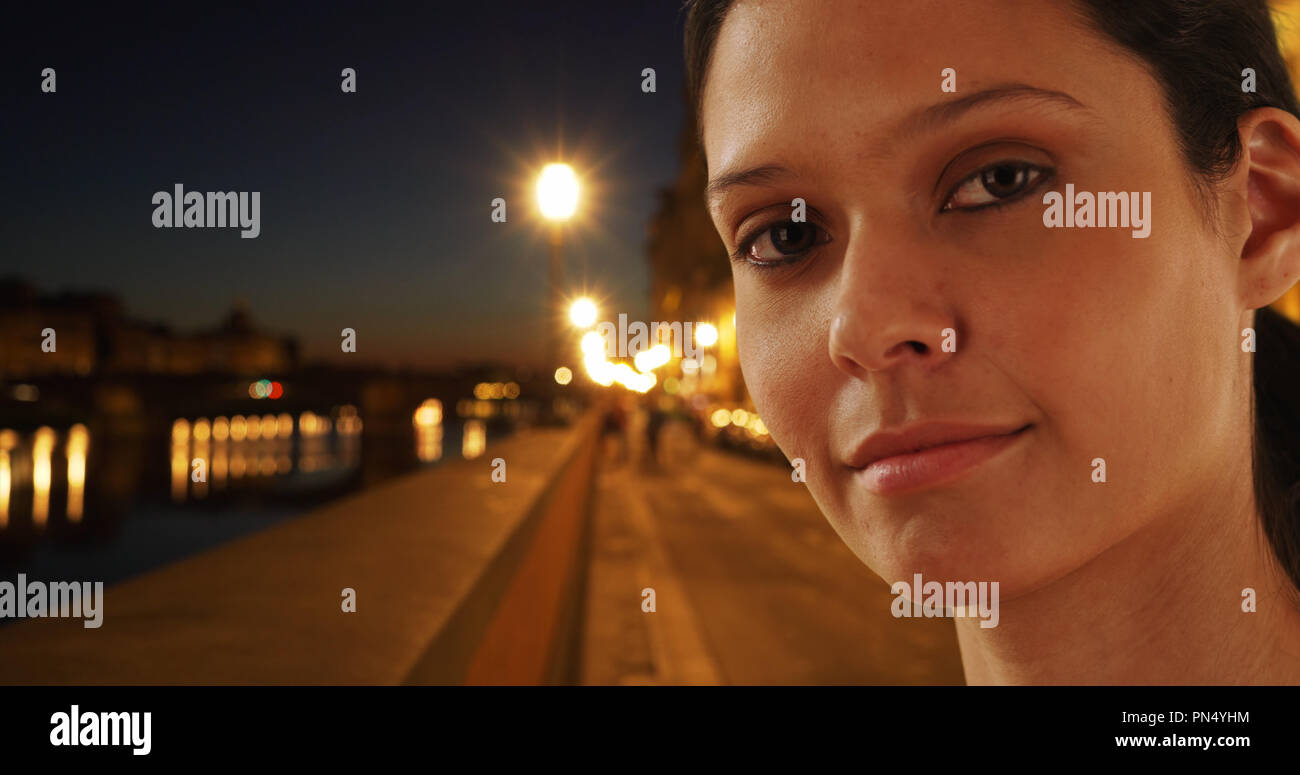 Italian beauty girl street night hi-res stock photography and images ...