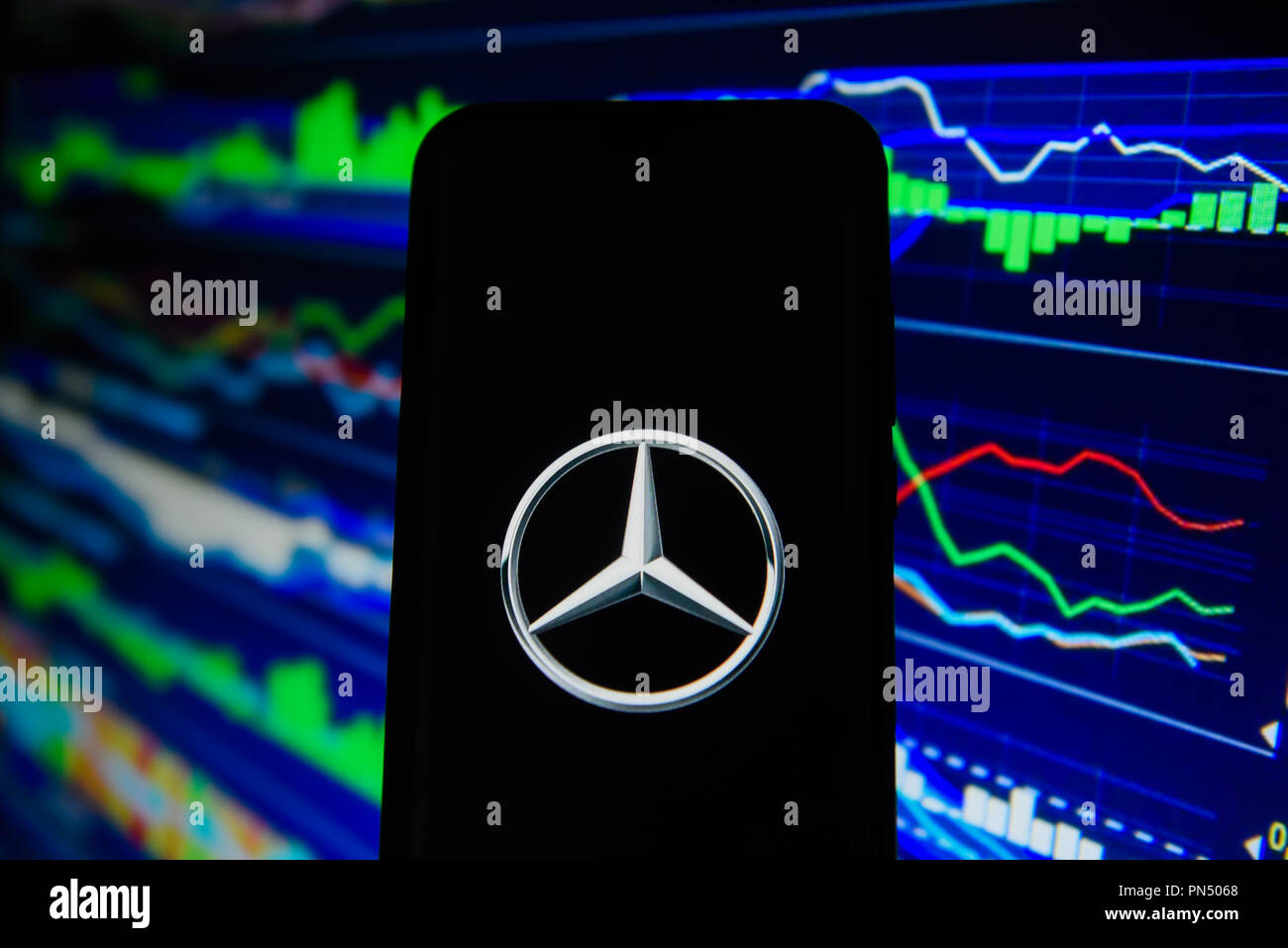 Mercedes logo is seen on an android mobile phone Stock Photo - Alamy