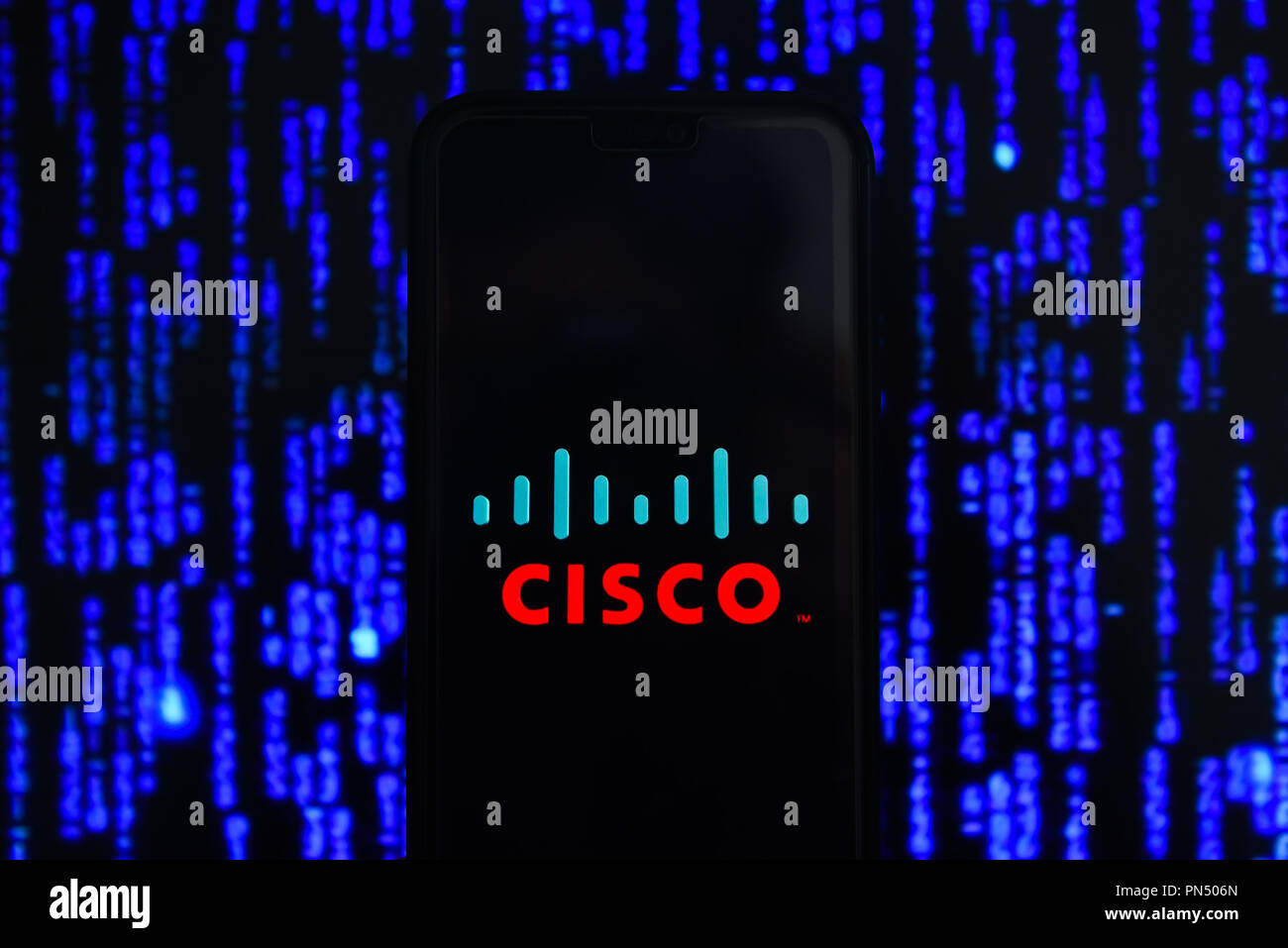 CISCO logo is seen on an android mobile phone Stock Photo - Alamy
