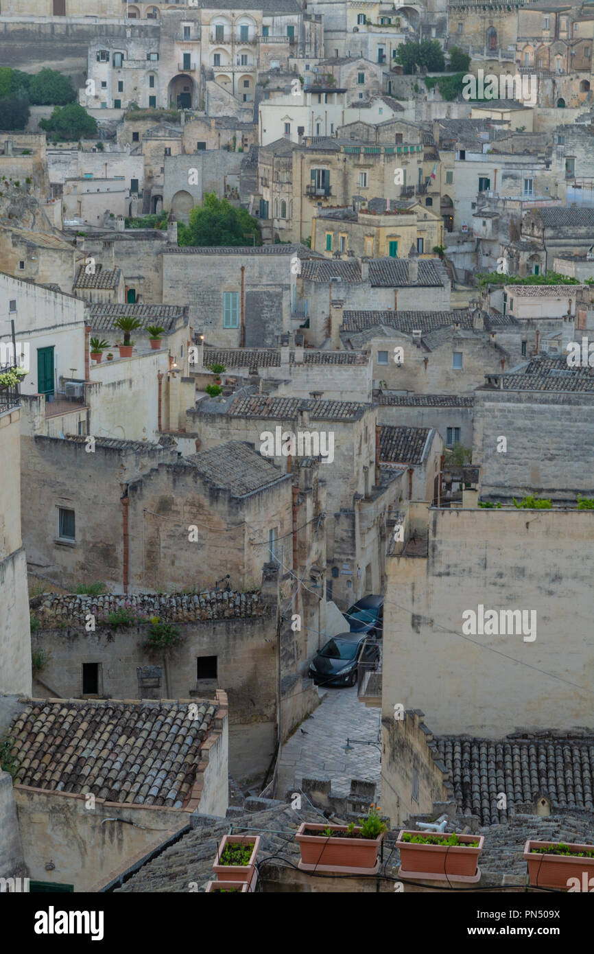 European Capital of Culture in 2019 year, ancient city of Matera ...