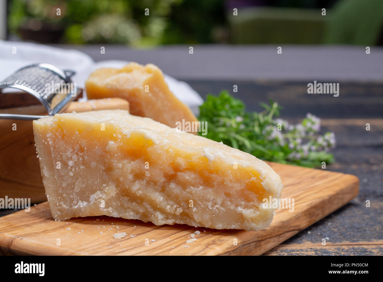 Traditional italian food - 36 months aged in caves Italian parmesan ...