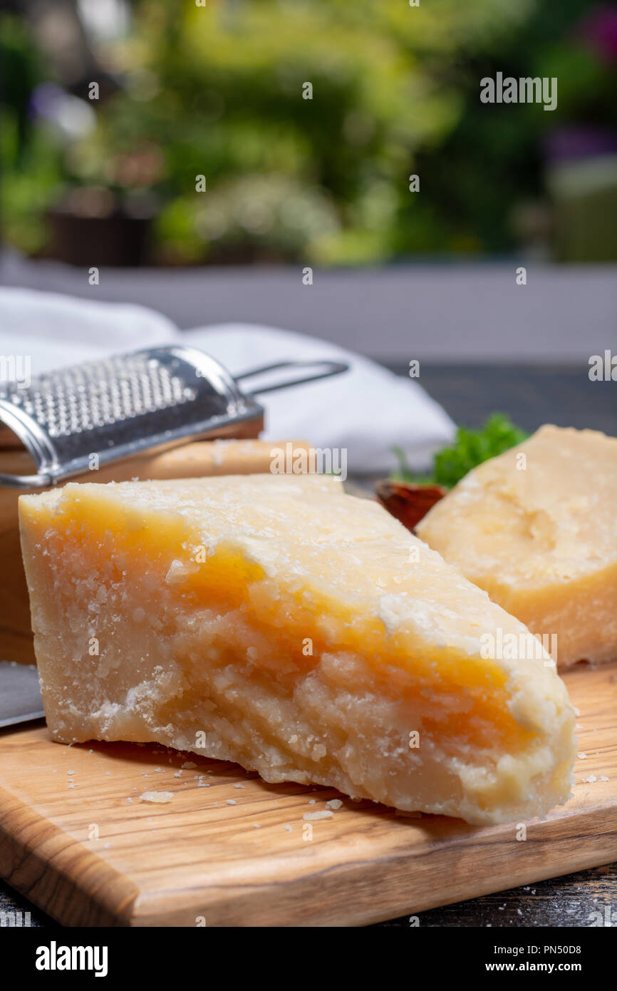 Traditional italian food - 36 months aged in caves Italian parmesan ...
