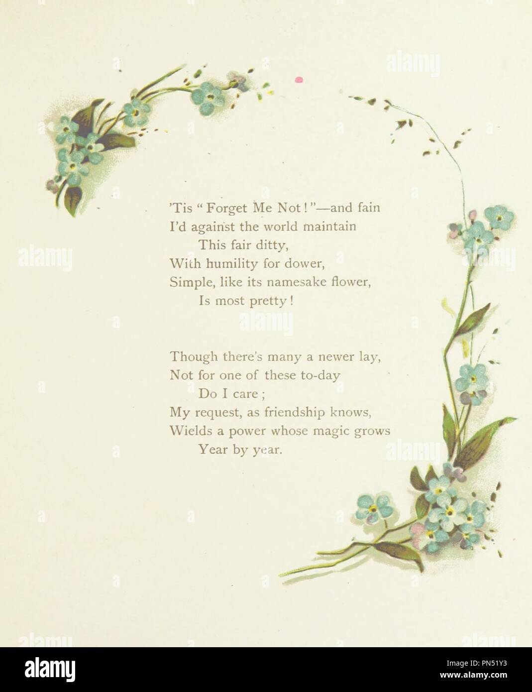 Image from page 15 of 'Forget-Me-Nots. [In verse.]' Stock Photo - Alamy