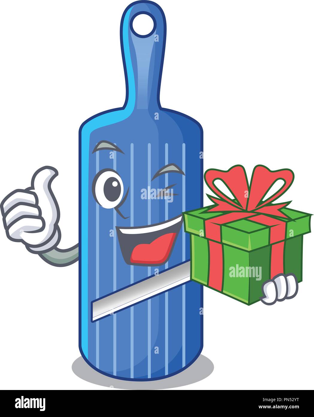 With gift cartoon mandoline slicer for cutting vegetables Stock Vector ...