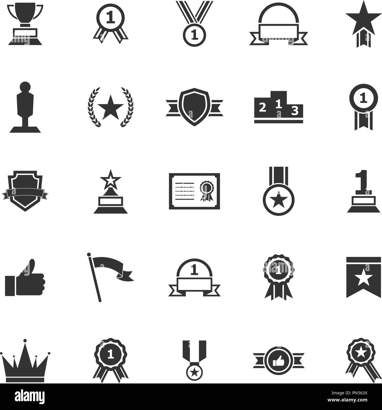 Winner icons on white background, stock vector Stock Vector Image & Art ...