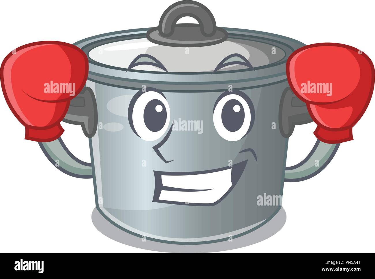 Boxing stock pot on wooden table cartoon Stock Vector Image & Art - Alamy
