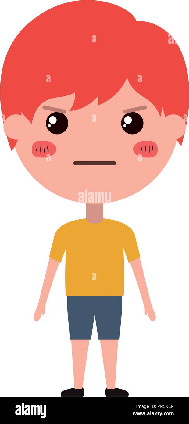 cartoon man angry kawaii character Stock Vector Image & Art - Alamy