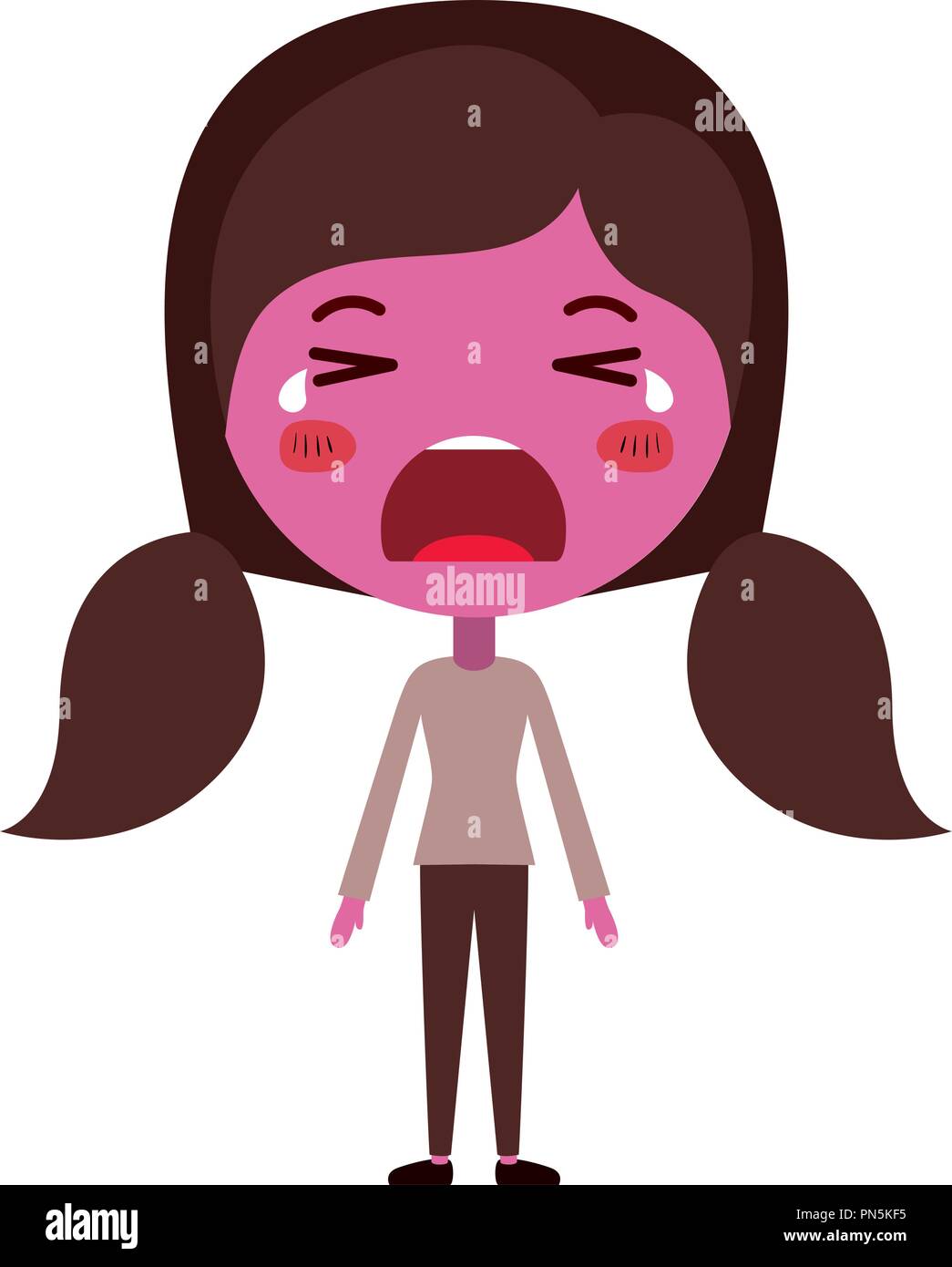 cartoon woman crying kawaii character Stock Vector Image & Art - Alamy