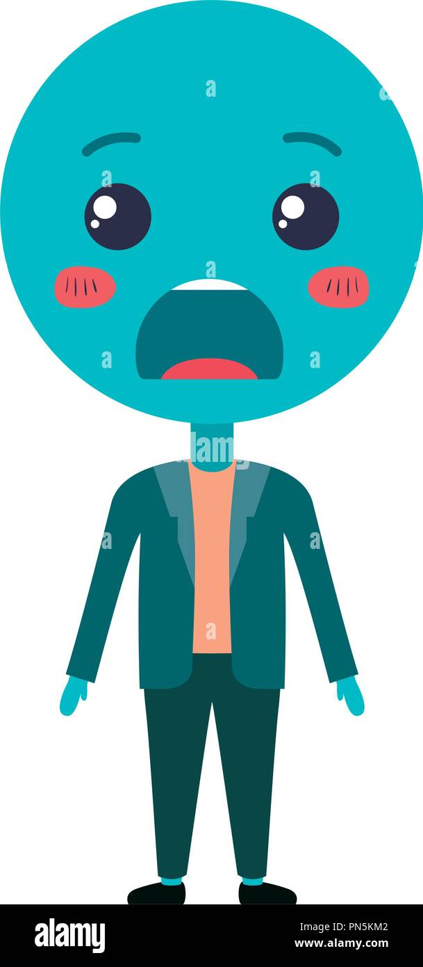 Angry emoticon face kawaii style hi-res stock photography and images ...