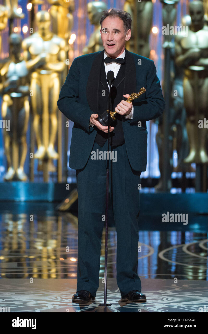 Mark Rylance accepts the Oscar® for Performance by an actor in a ...