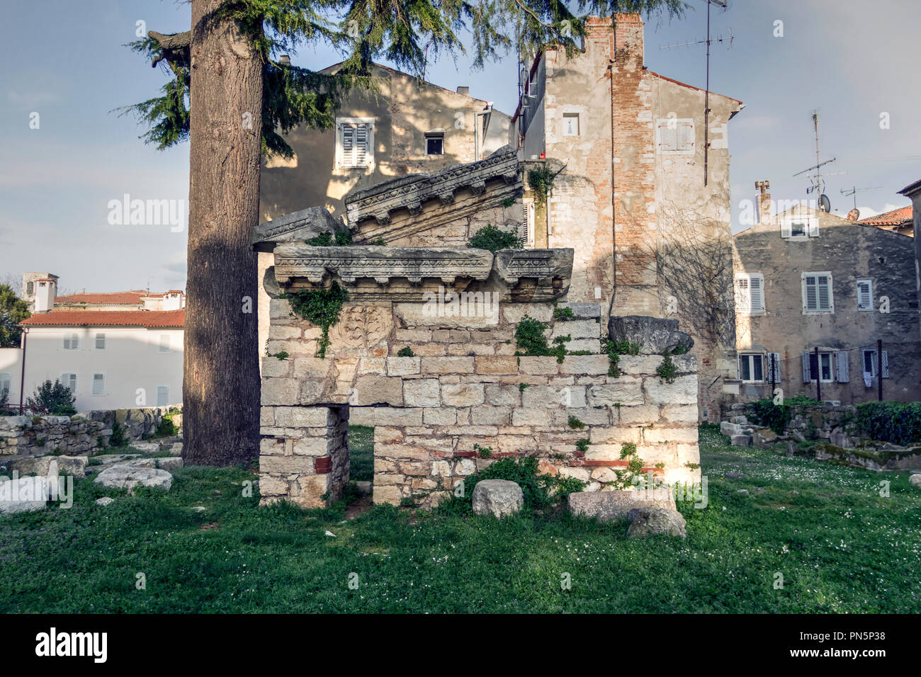 Istria (Istra), Croatia - Preserved parts of an ancient roman building ...