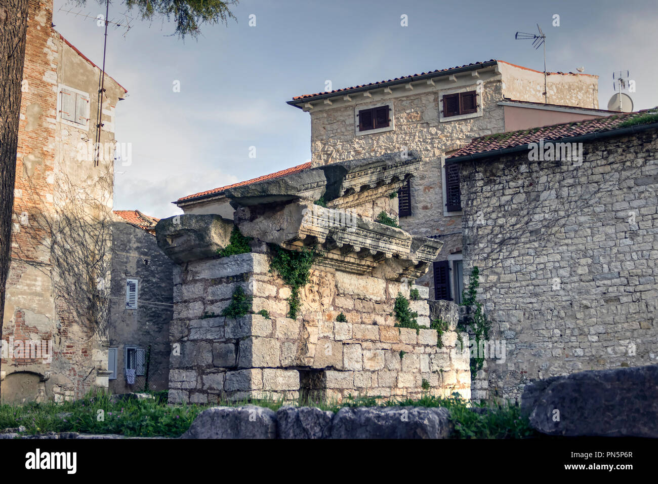 Istria (Istra), Croatia - Preserved parts of an ancient roman building ...