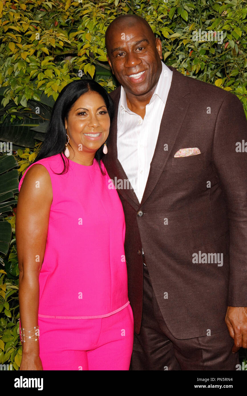 Magic Johnson and Cookie Johnson at the World Premiere of Warner Bros ...