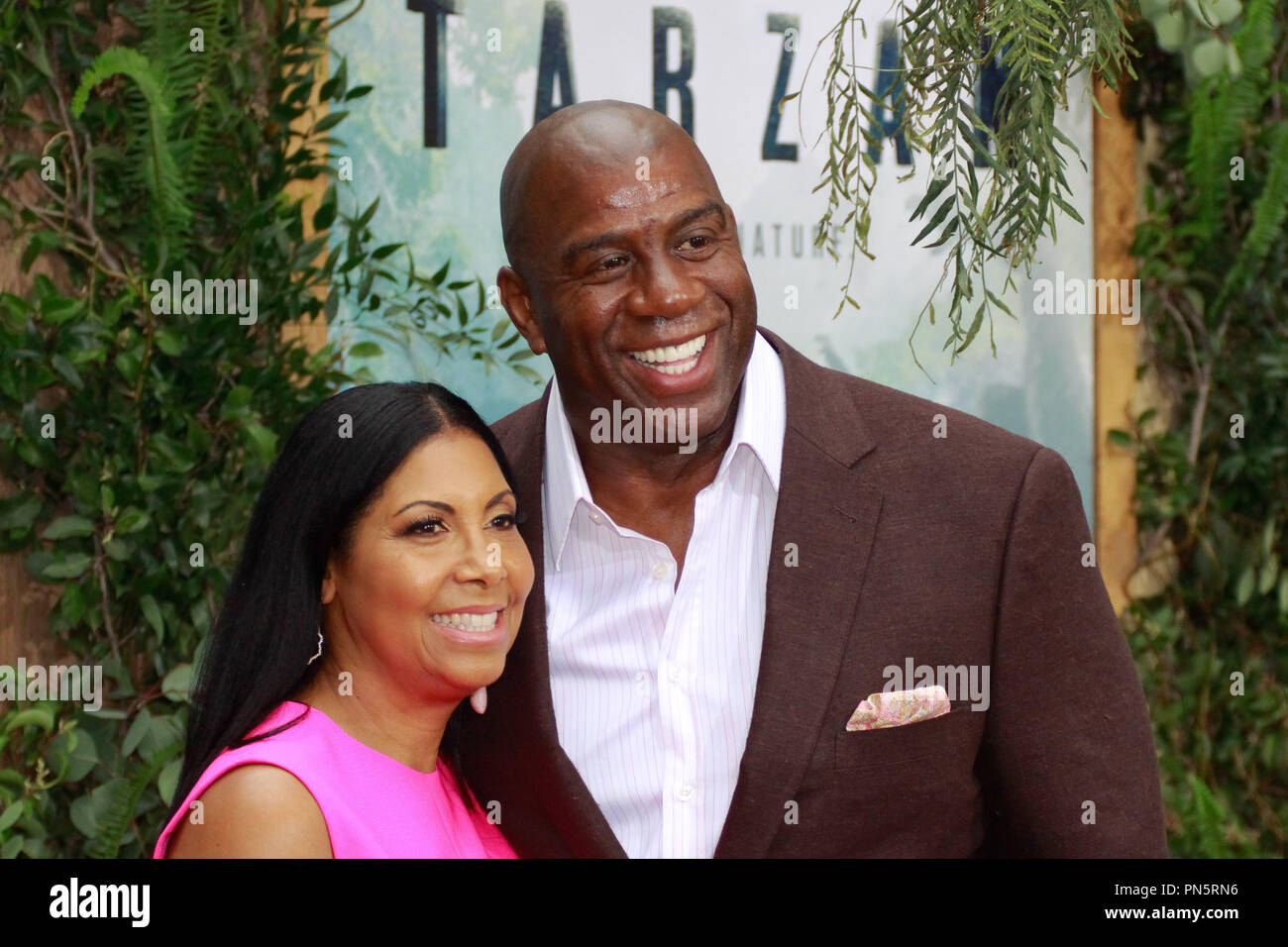 Magic Johnson and Cookie Johnson at the World Premiere of Warner Bros ...