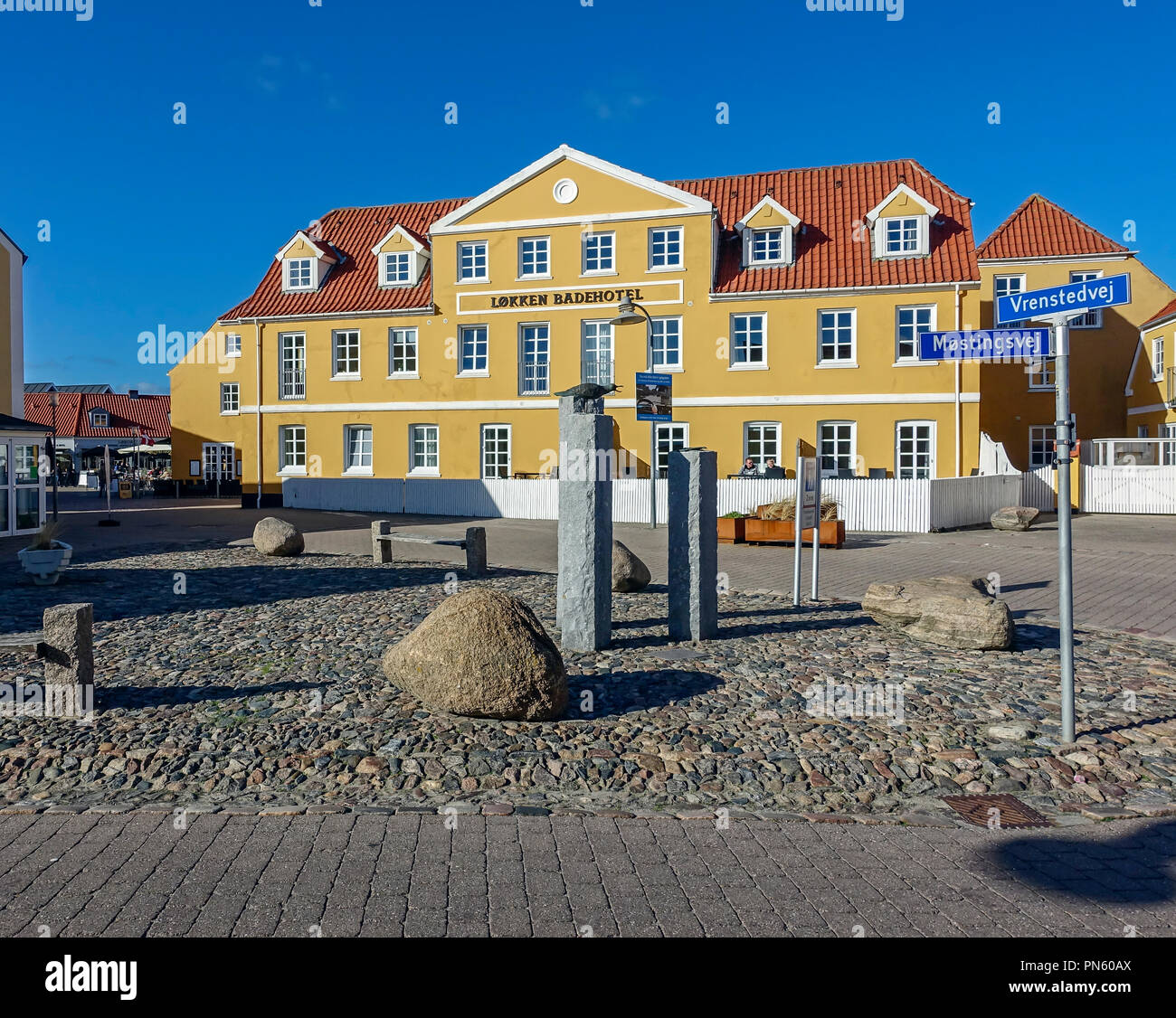 Løkken Badehotel seen from Vrenstedvej in Løkken Vendsyssel, Jylland ...