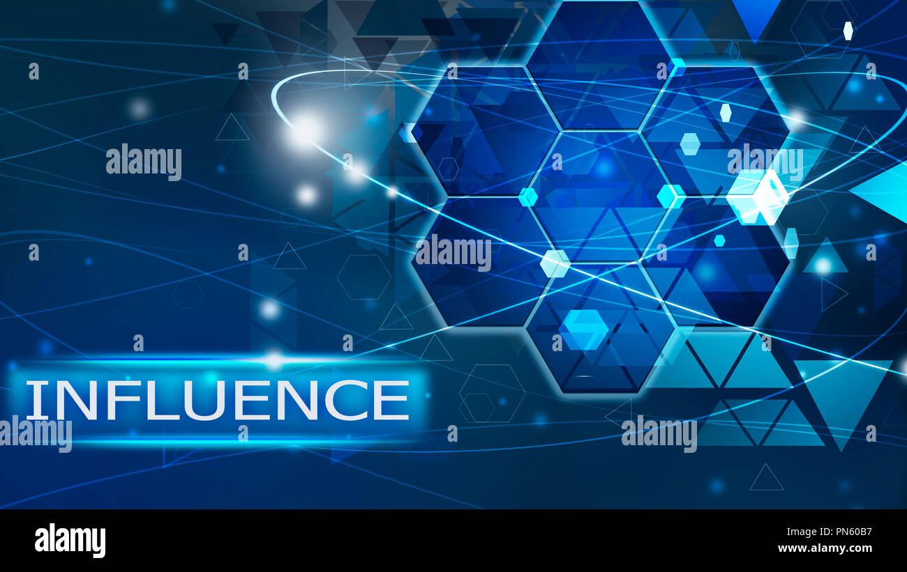 Influence future background abstract blue concept solution idea ...