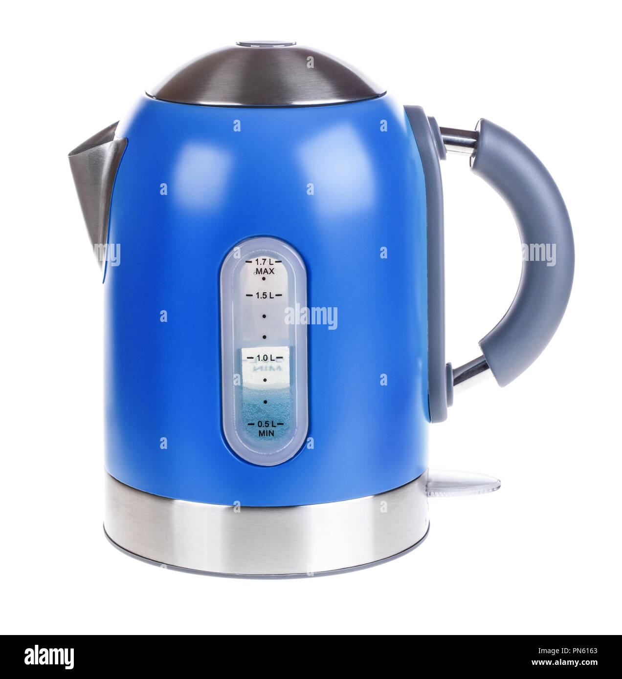 Blue electric kettle on Cut Out Stock Images & Pictures - Alamy