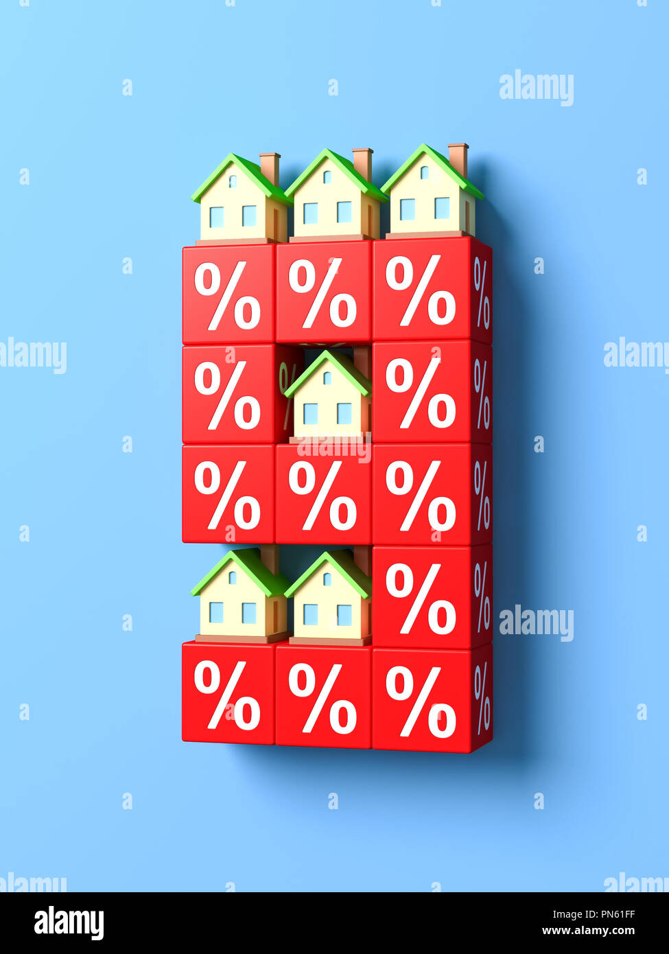 3d render illustration number blocks hi-res stock photography and ...