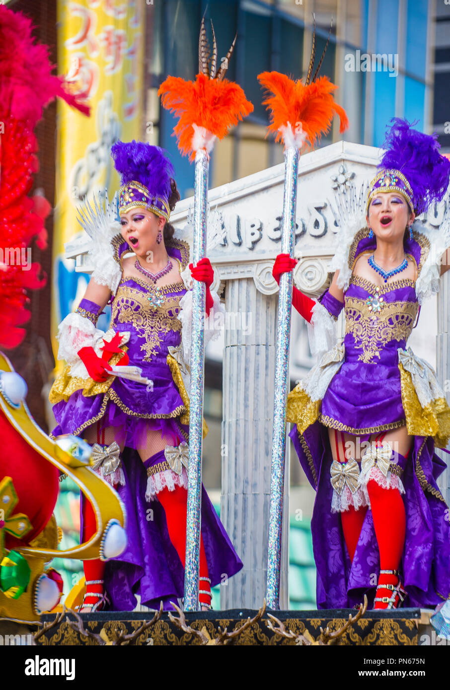 Participants in the Asakusa samba carnival in Tokyo Japan Stock Photo ...
