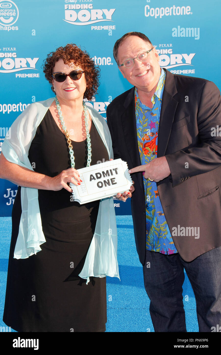 Nancy Lasseter and John Lasseter at the World Premiere of Disney's ...