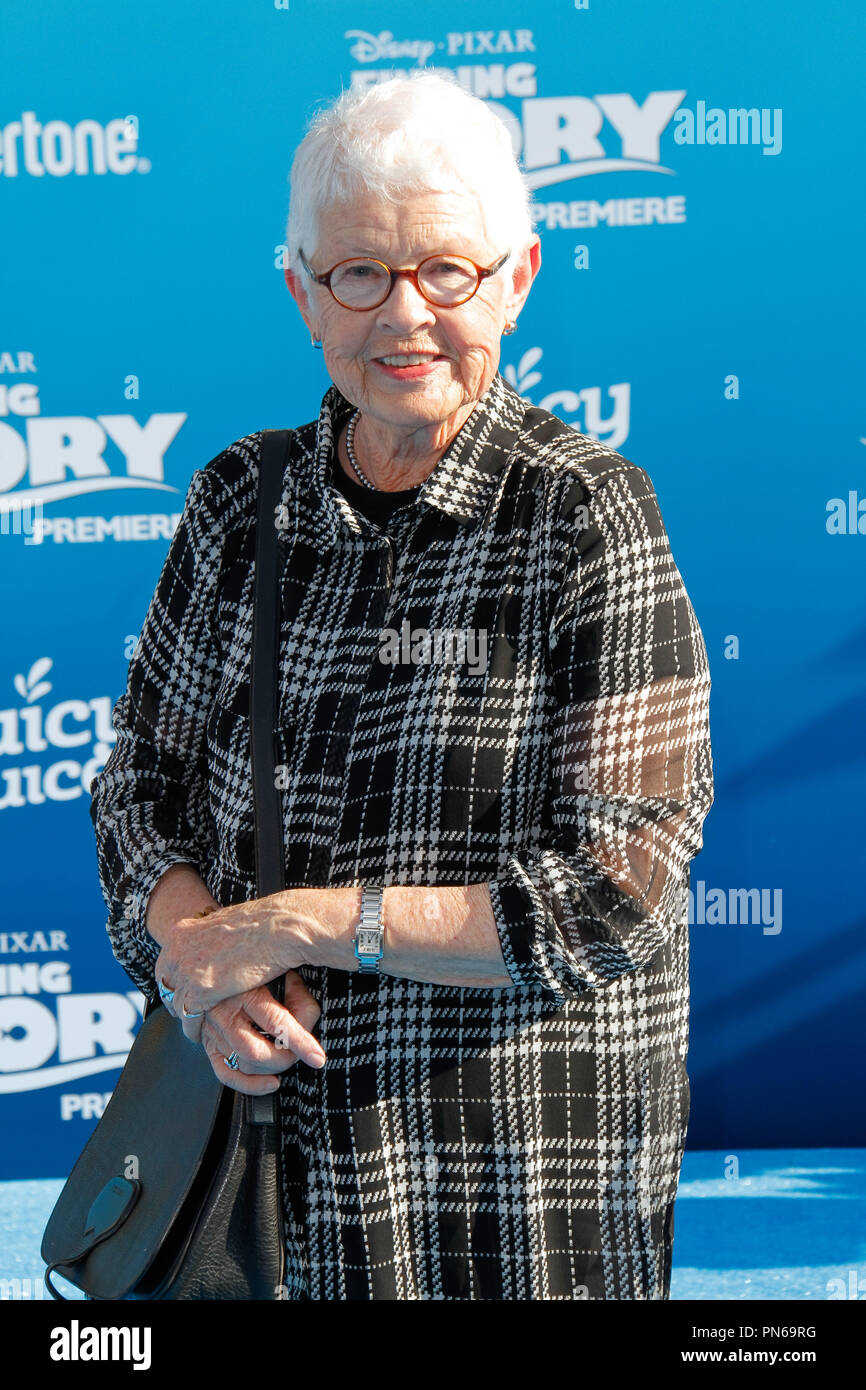 Betty DeGeneres at the World Premiere of Disney's "Finding Dory" held ...