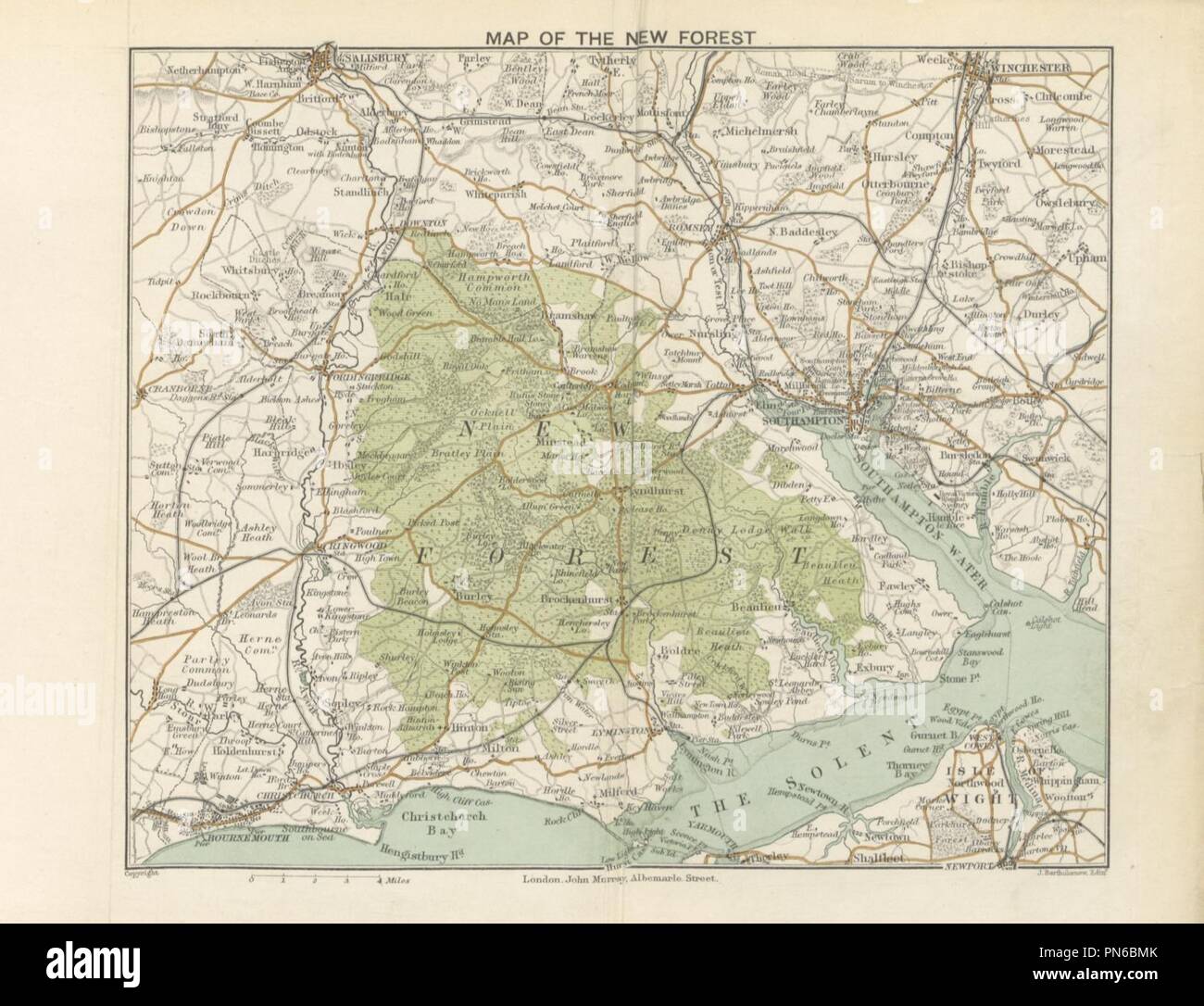 New forest history map hi-res stock photography and images - Alamy