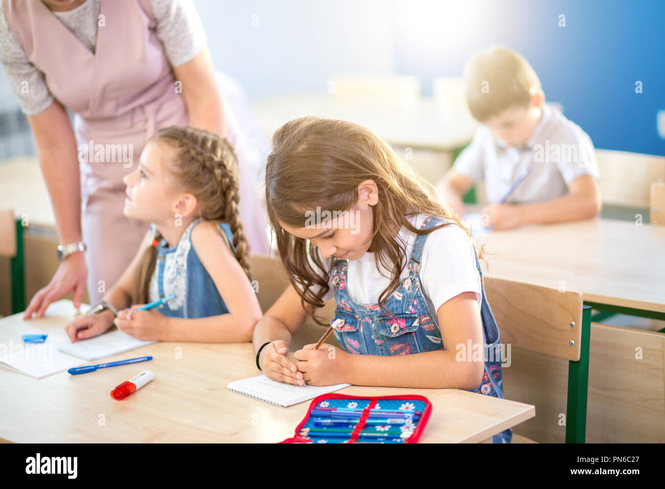 school children are participating actively in class. Education ...