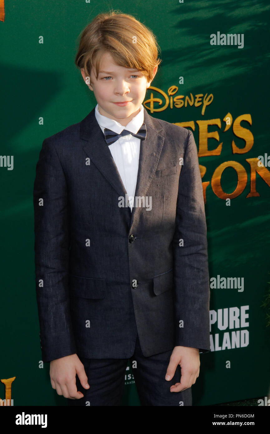 Oakes Fegley at the World Premiere of Disney's "Pete's Dragon" held at ...